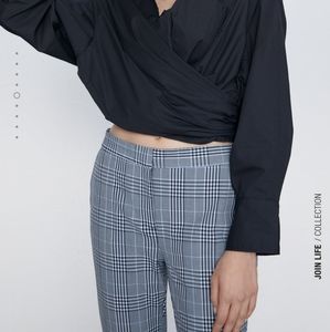 Zara | Pants & Jumpsuits | Zara Plaid Checkered Jogger Pants | Poshmark